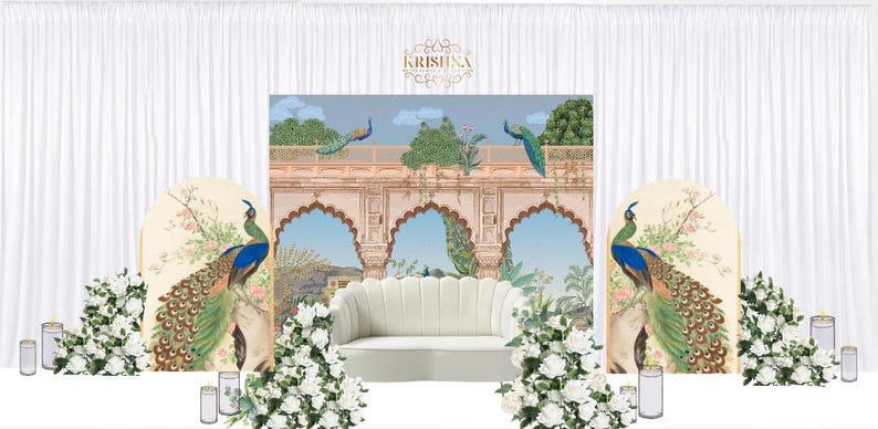 Wedding Back Drops Indian Wedding Digital Backdrop Decor Backdrop ...
