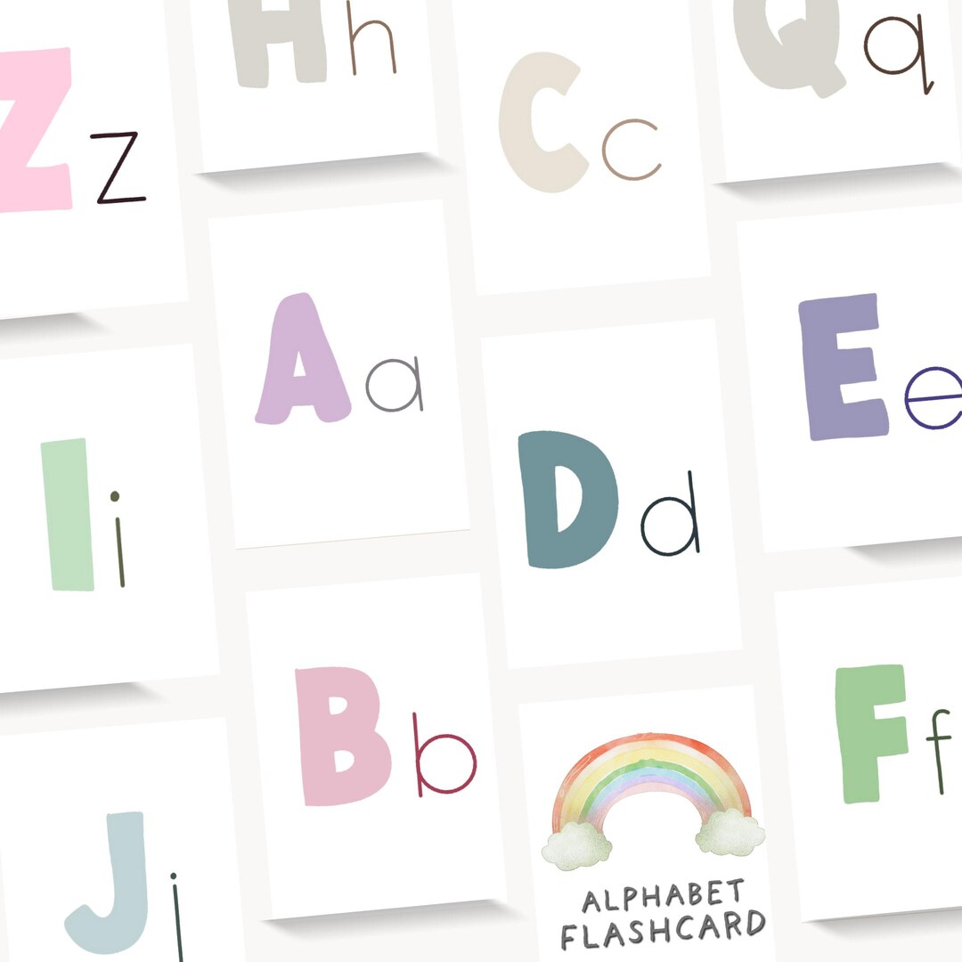 Alphabet Flashcard, Alphabet Sound Flashcard, Digital Print Flashcard ...