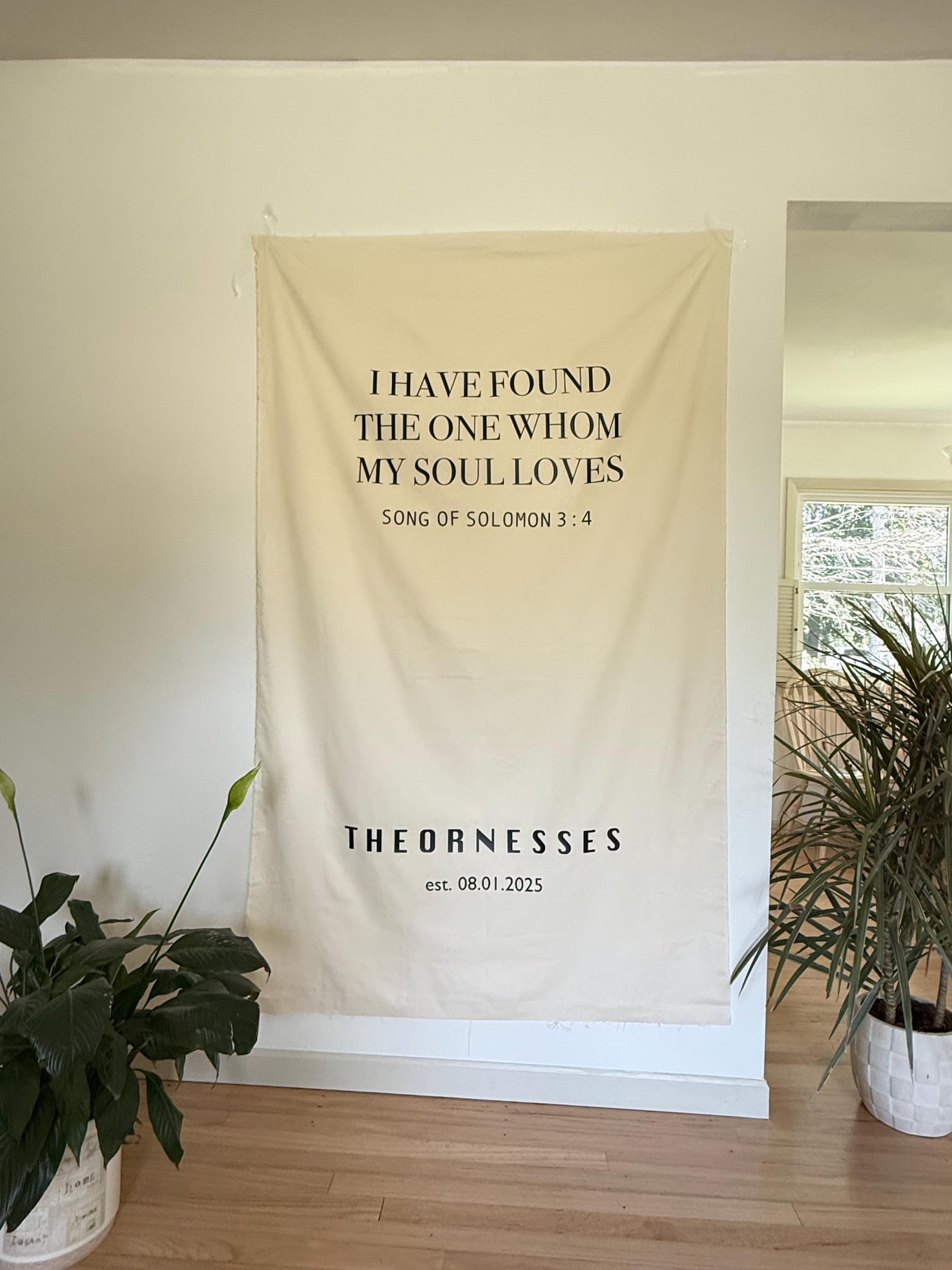 Personalized Wedding Banner: "i Have Found the One..." Cotton Canvas ...