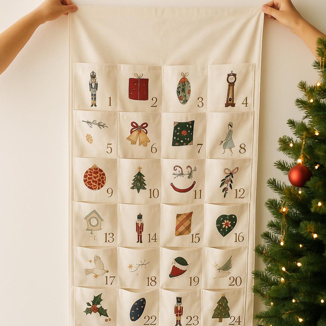 Personalized Advent Calendar Fabric - Etsy