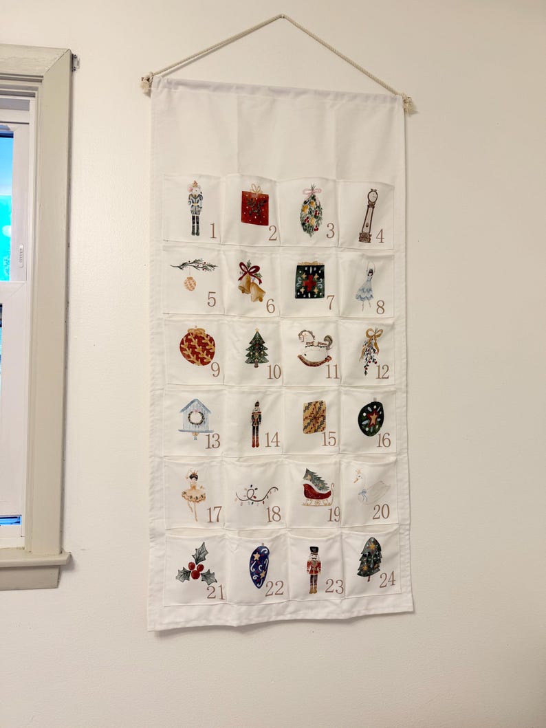 Personalized Fabric Advent Calendar: Christmas Countdown, Illustrated ...