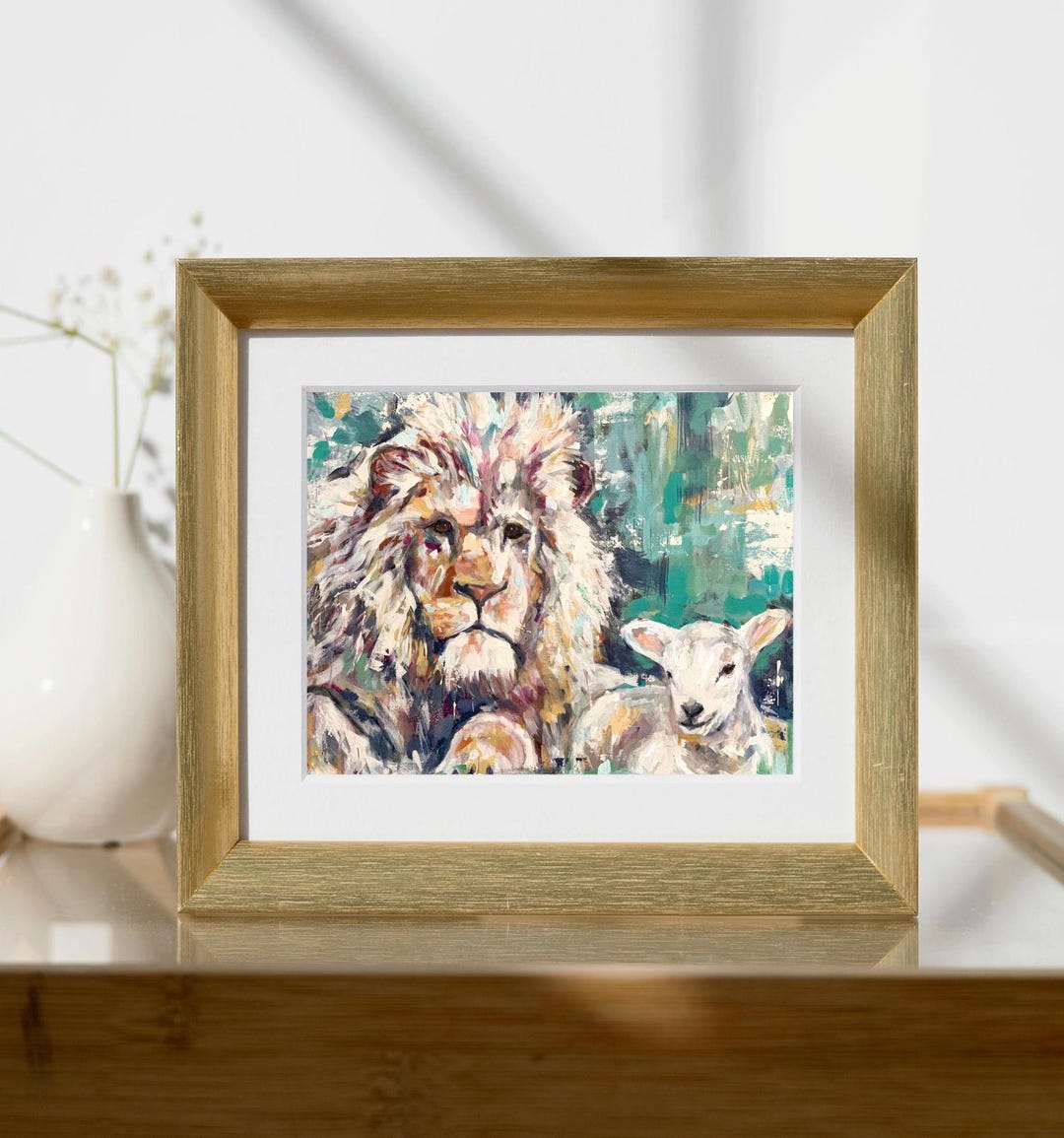 Fine Art Print - Lion and Lamb - 8"x10" on Deep Matte Paper - Etsy