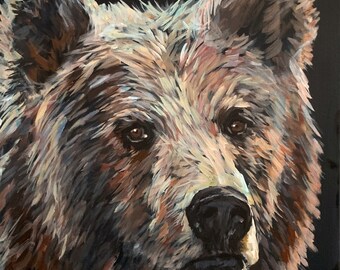 Bear Painting - Etsy