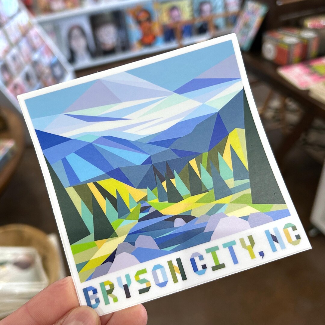 4" X 4" Bryson City Barn Quilt Sticker - Etsy