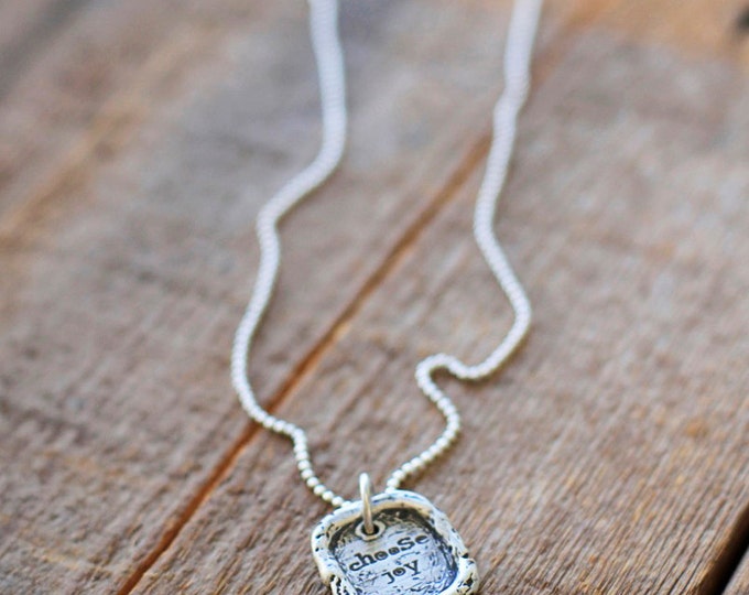 Choose Joy Charm and Necklace Inspirational Silver Jewelry - Etsy