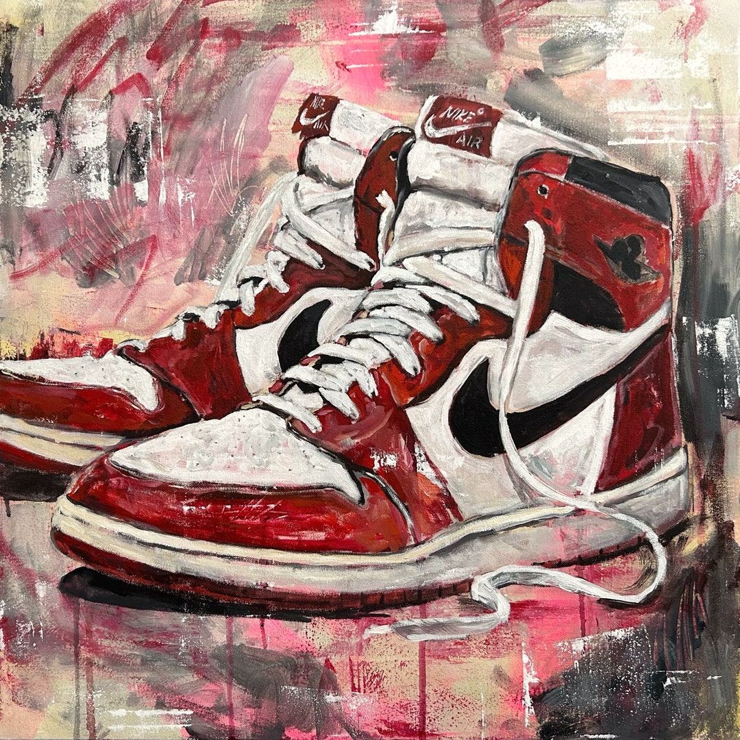 Original Painting Shoes Acrylic 24 X 24 Canvas - Etsy