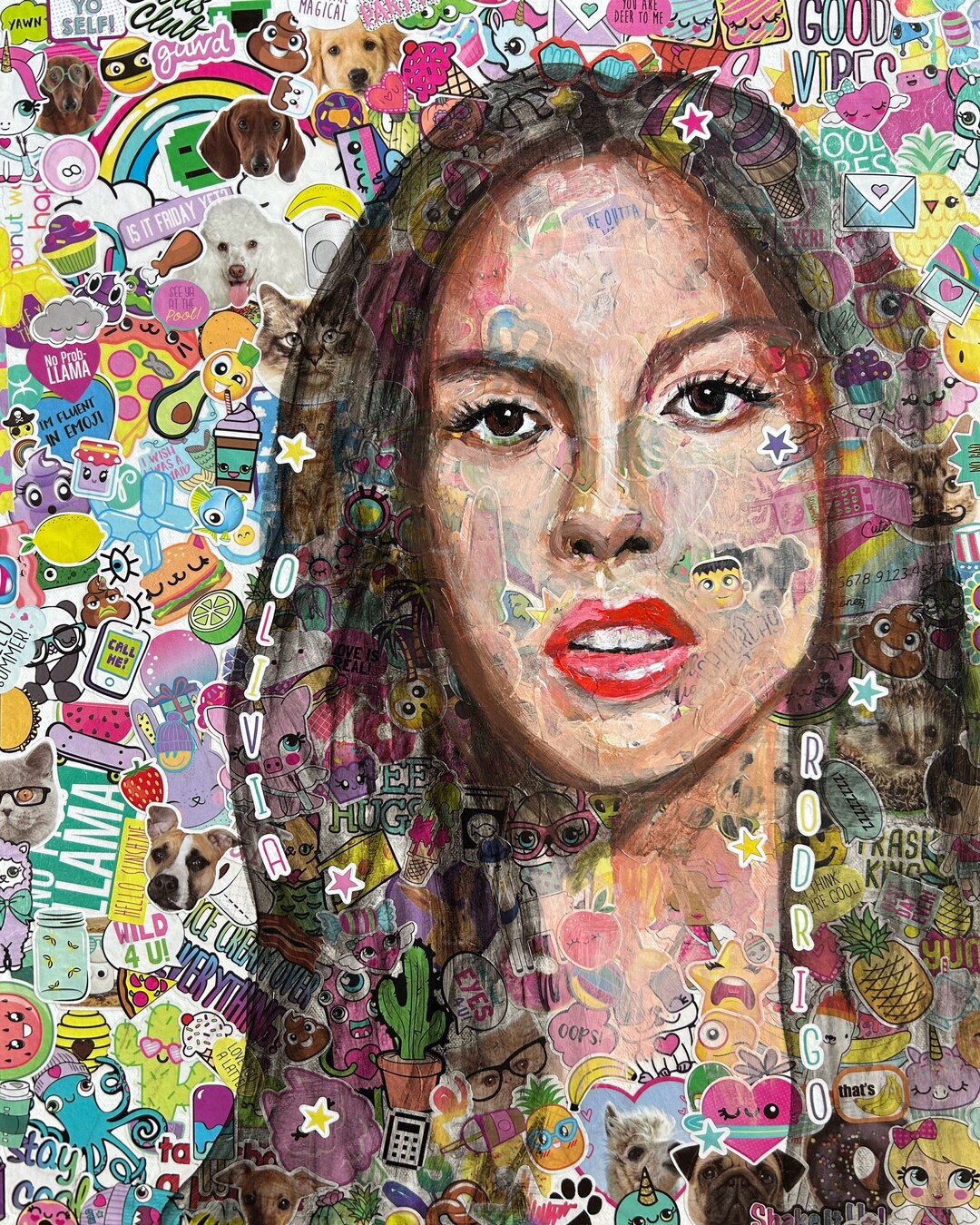 Original Painting - Olivia Rodrigo - Acrylic 16" X 20" on Canvas - Etsy