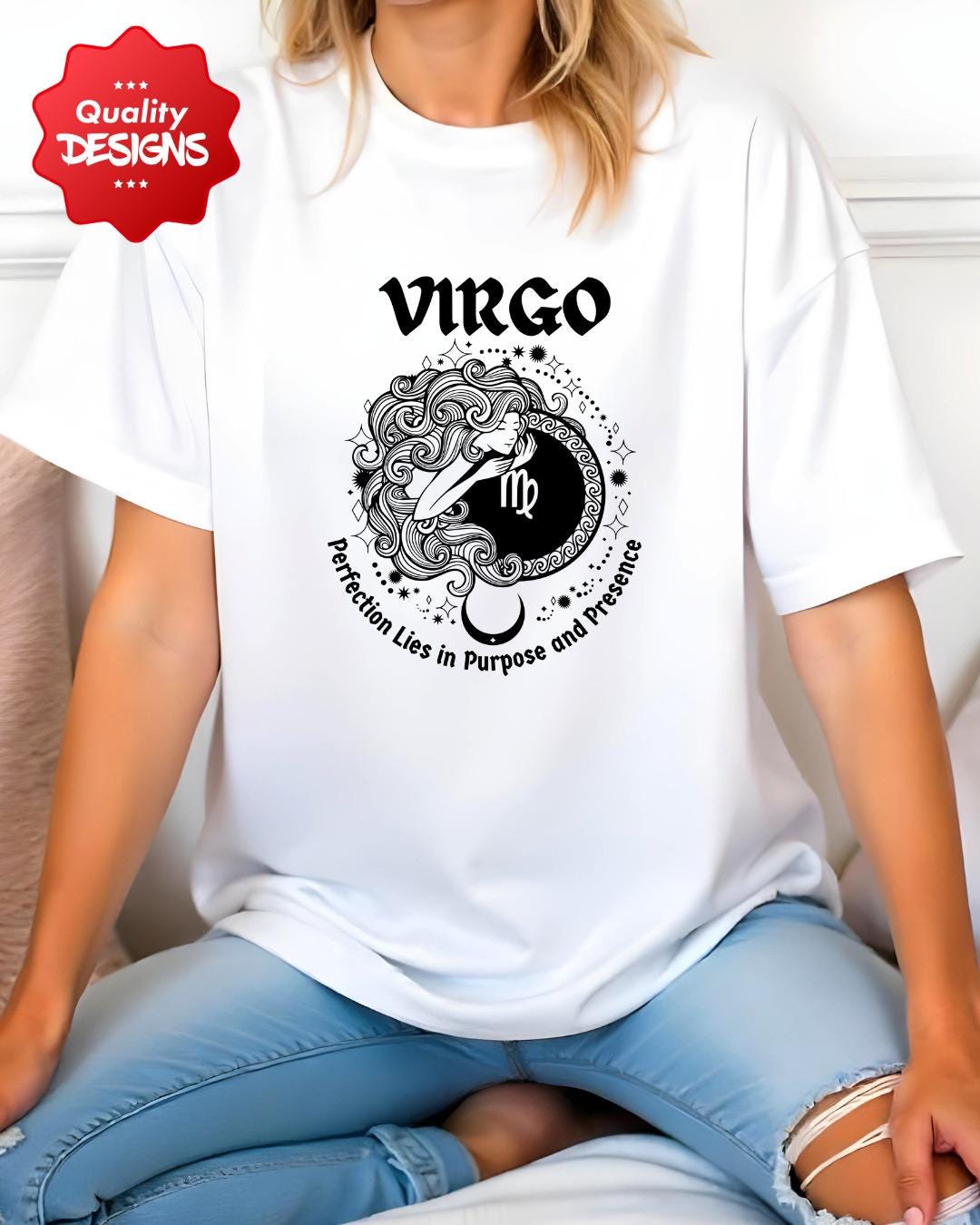 Virgo PNG Zodiac T-shirt Design, Earth Sign Astrology Clipart ...