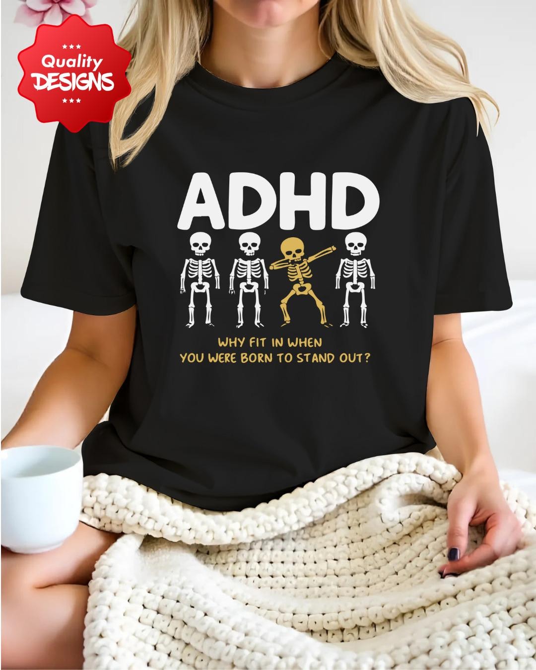 ADHD Awareness T-shirt, Neurodiversity Support Tee, Colorful Brain ...