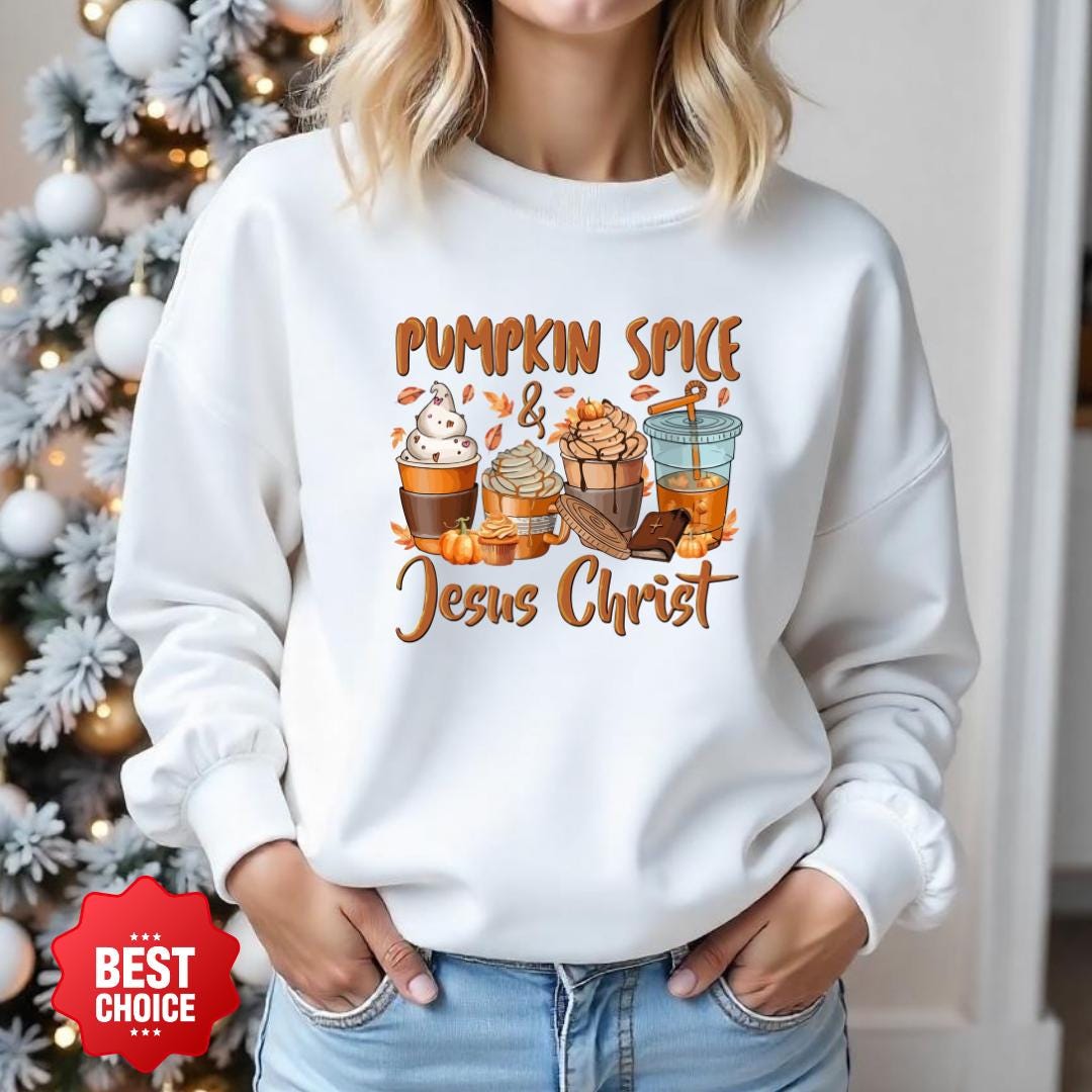 Pumpkin Spice Jesus Christ Digital PNG, Funny Religious Meme Clipart ...