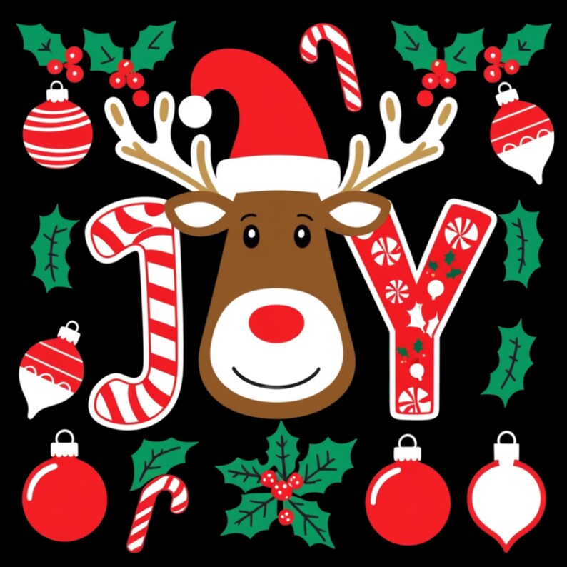 Christmas Deer PNG Reindeer Clipart PNG Holiday Deer Digital Download ...