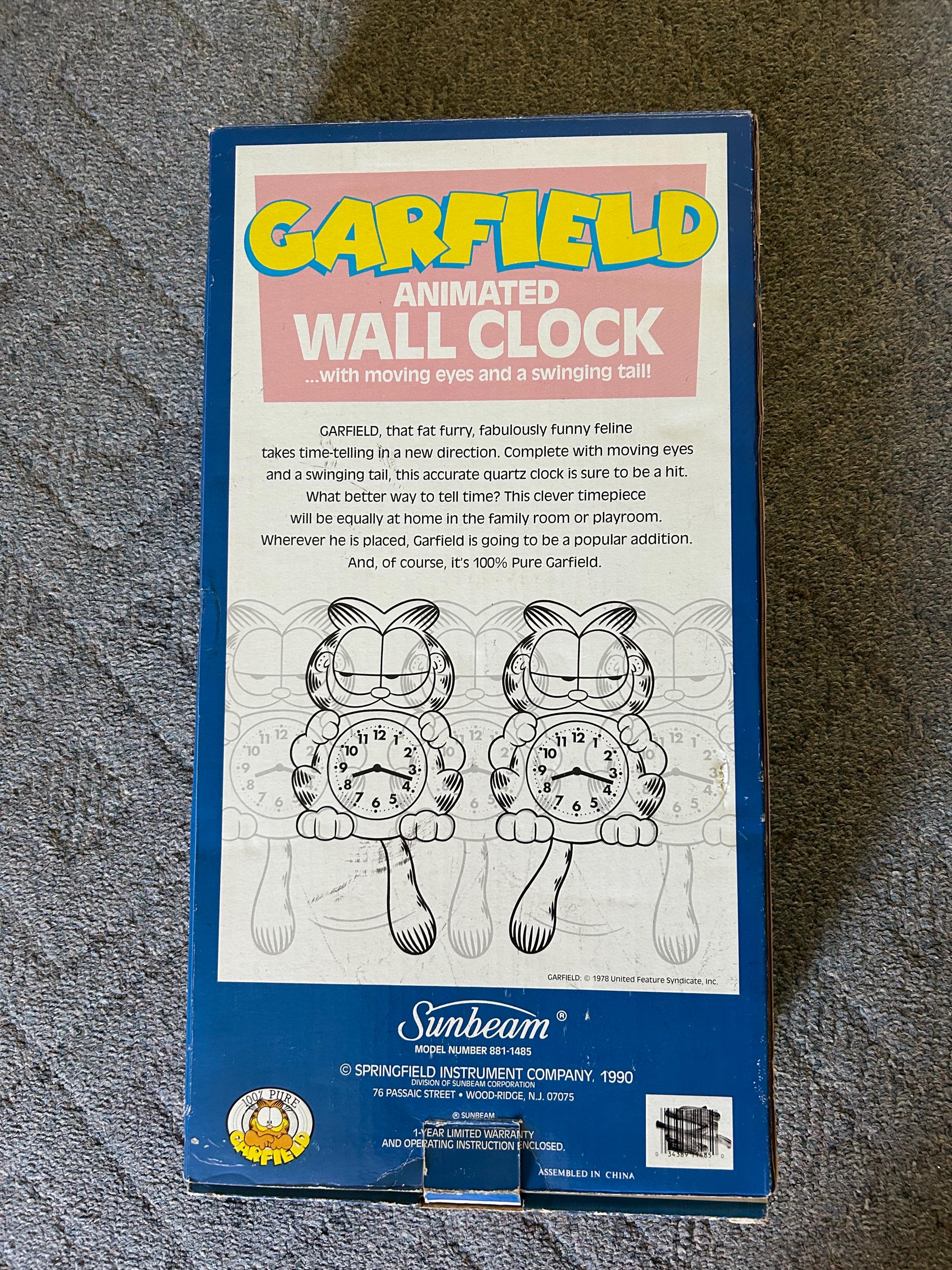 Rare Vintage Garfield Wall Clock - Etsy