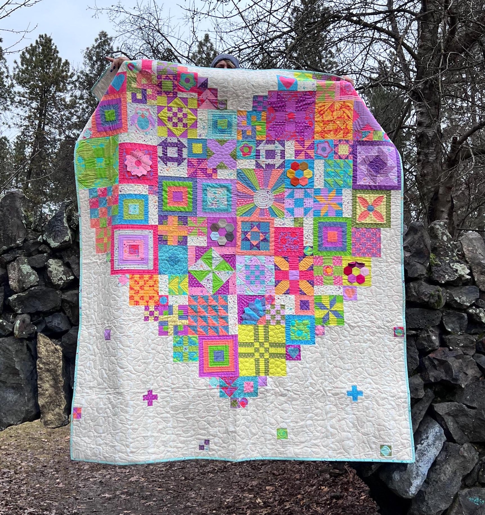 Boho Heart Quilt Made With Tula Pink Fabrics - Etsy