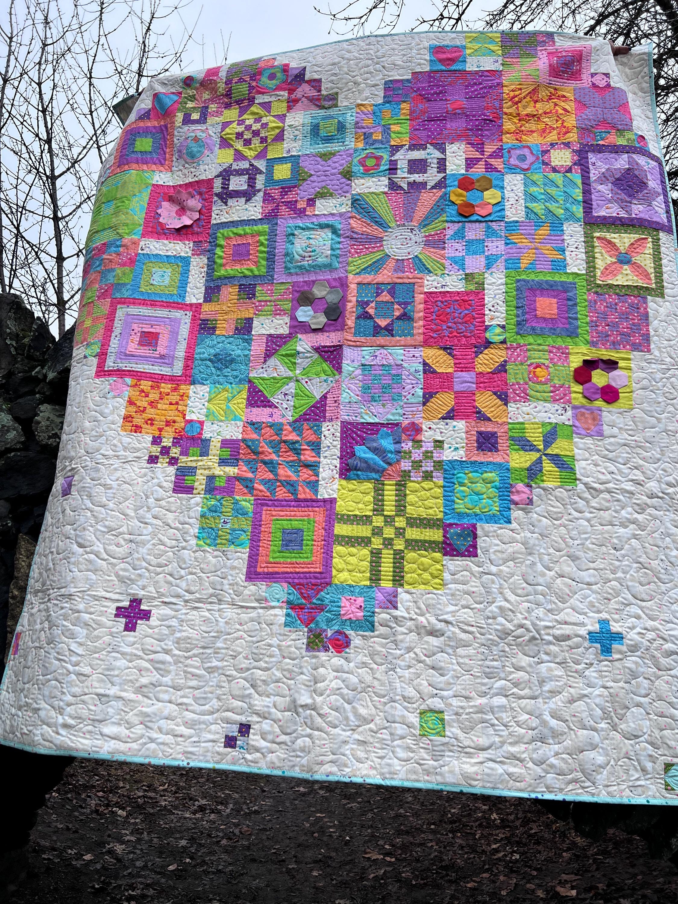 Boho Heart Quilt Made With Tula Pink Fabrics - Etsy
