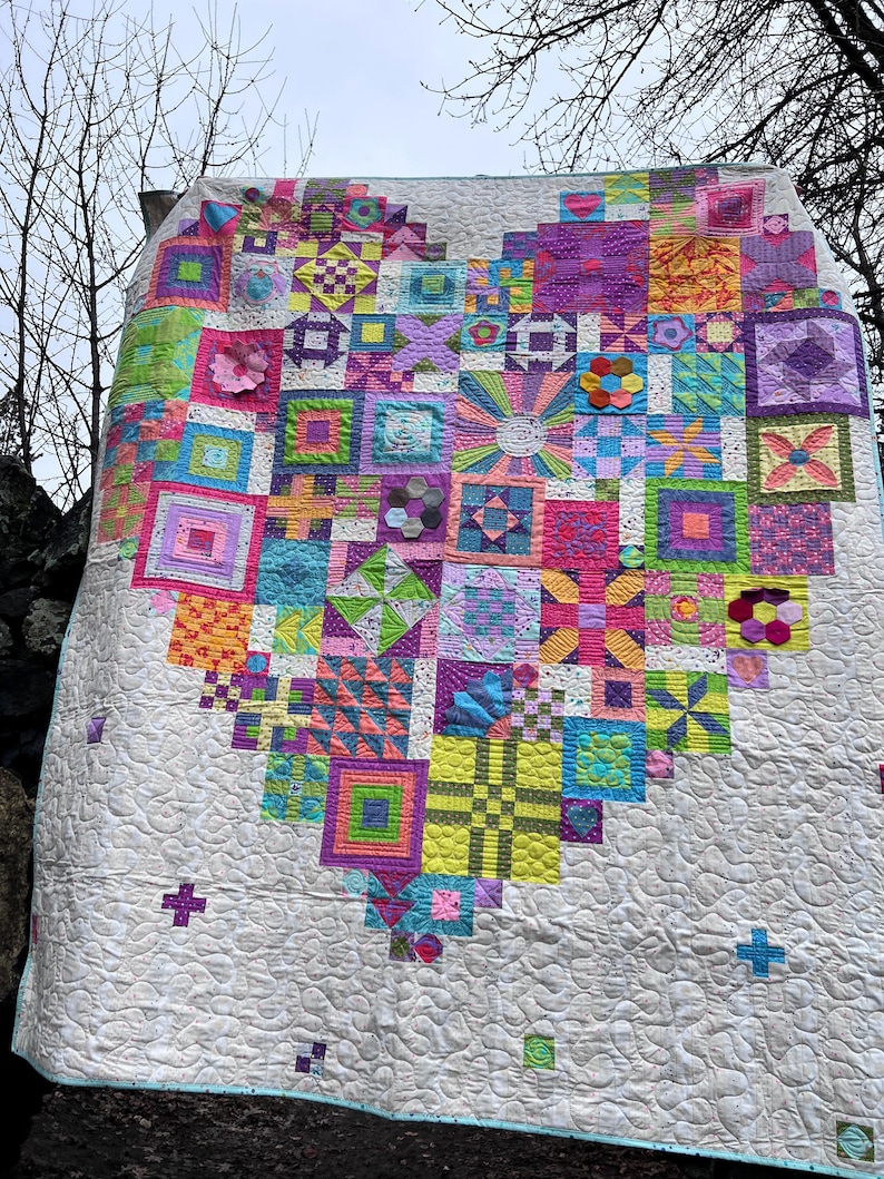 Boho Heart Quilt Made With Tula Pink Fabrics - Etsy