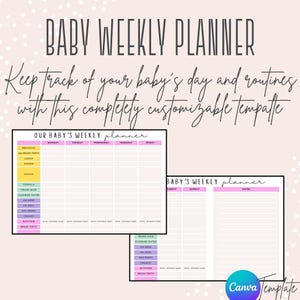 Editable Baby Weekly Planner Template Customizable Baby Schedule for ...