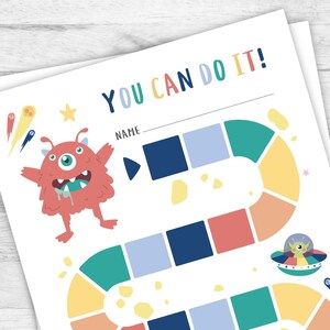 Monster Reward Chart, Printable Space Behavior Chart, Kids Routine ...