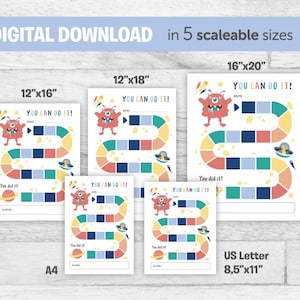 Monster Reward Chart, Printable Space Behavior Chart, Kids Routine ...