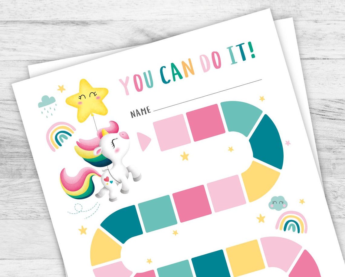 Unicorn Reward Chart, Printable Unicorn Behavior Chart, Kids Routine ...