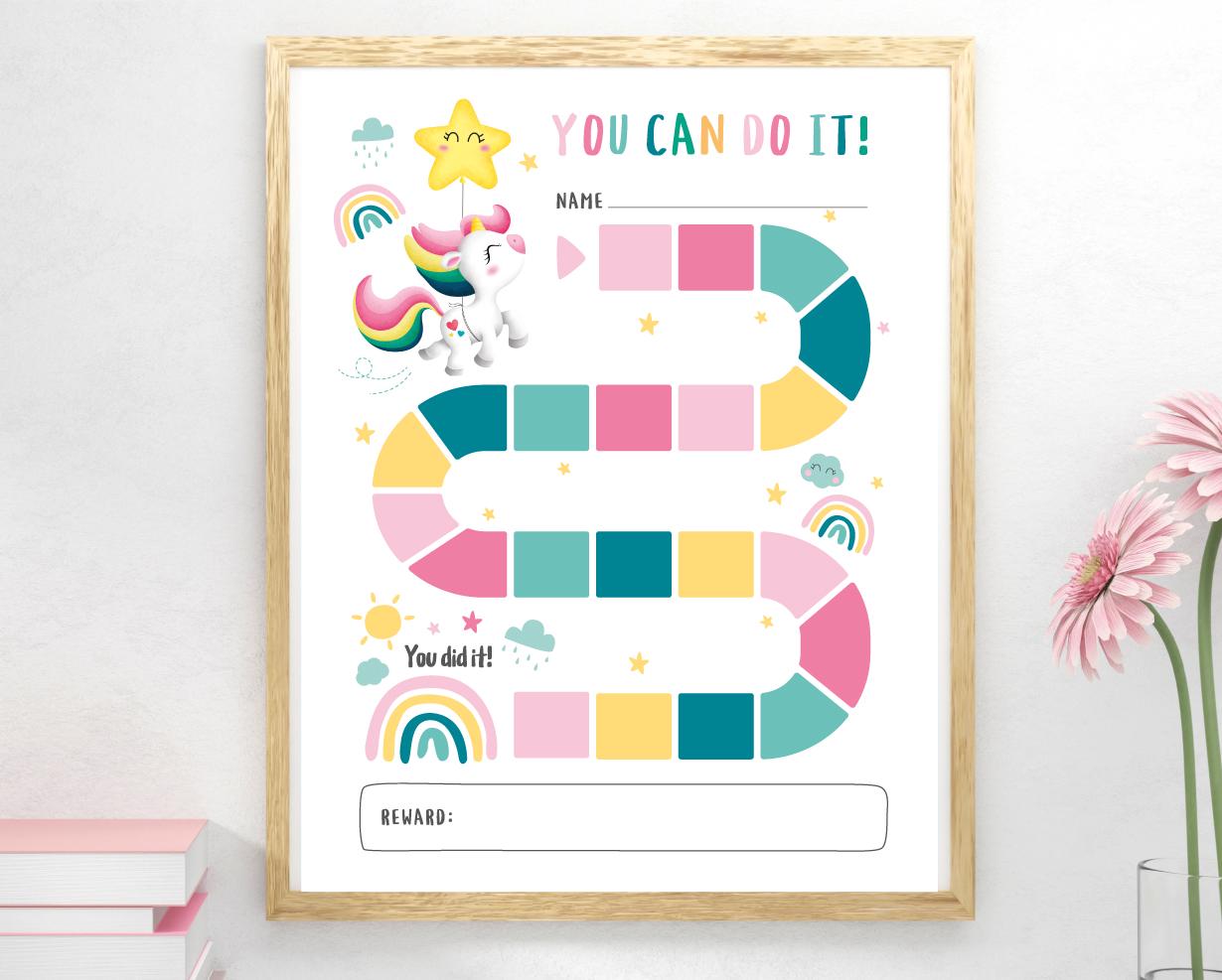 Unicorn Reward Chart, Printable Unicorn Behavior Chart, Kids Routine ...