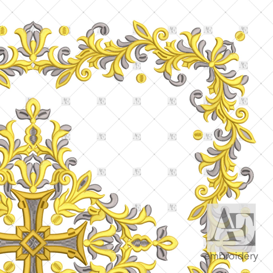Orthodox Chalice Veil Embroidery Design Religious Machine Embroidery ...