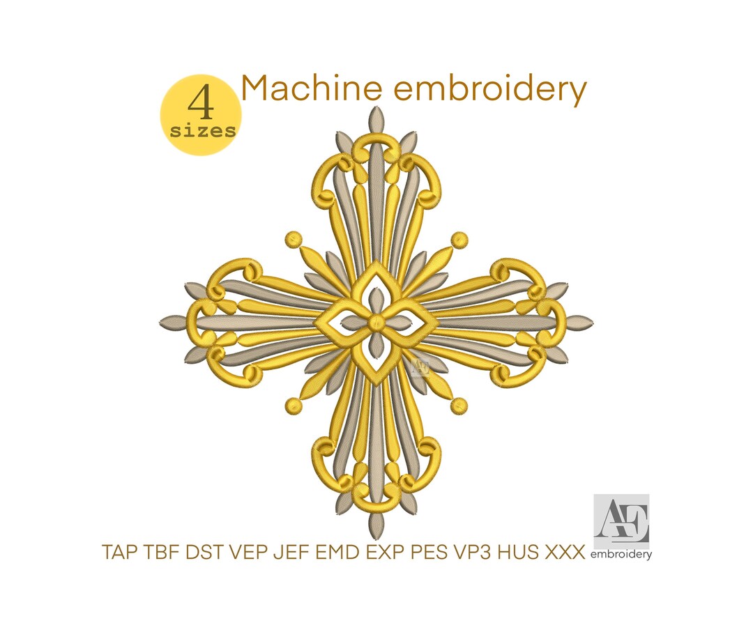 Holy Cross Embroidery Machine Design, Religious Design, Church Pattern ...