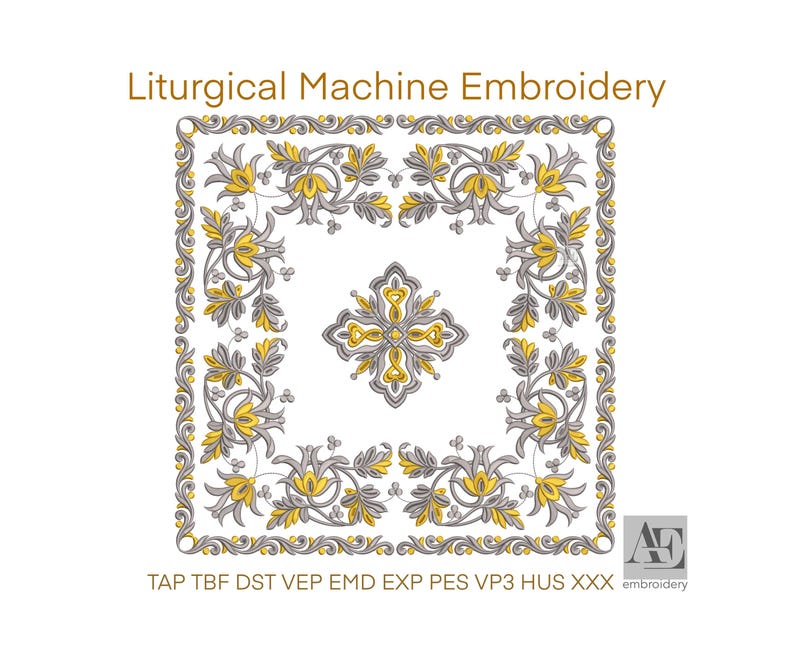 Religious Veil Embroidery Design Liturgical Chalice Veil Pattern ...