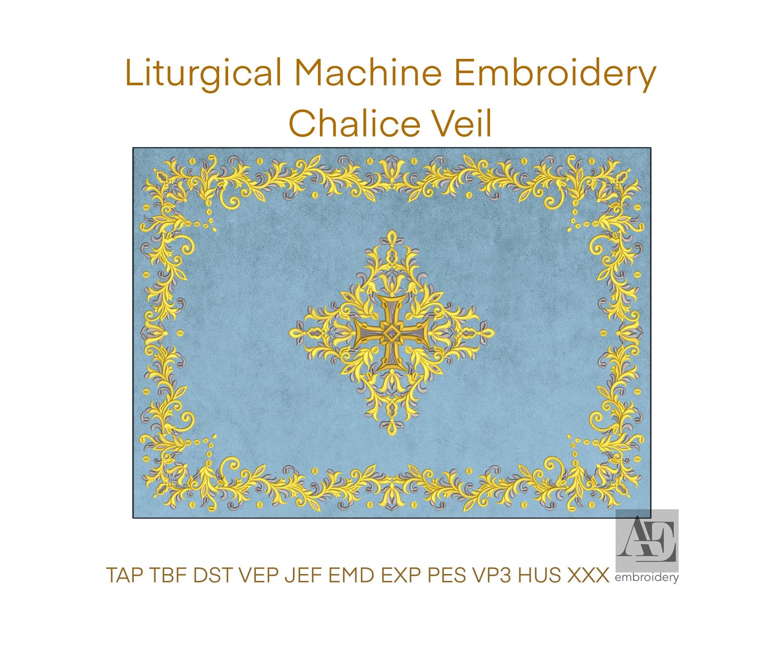 Orthodox Chalice Veil Embroidery Design Religious Machine Embroidery ...