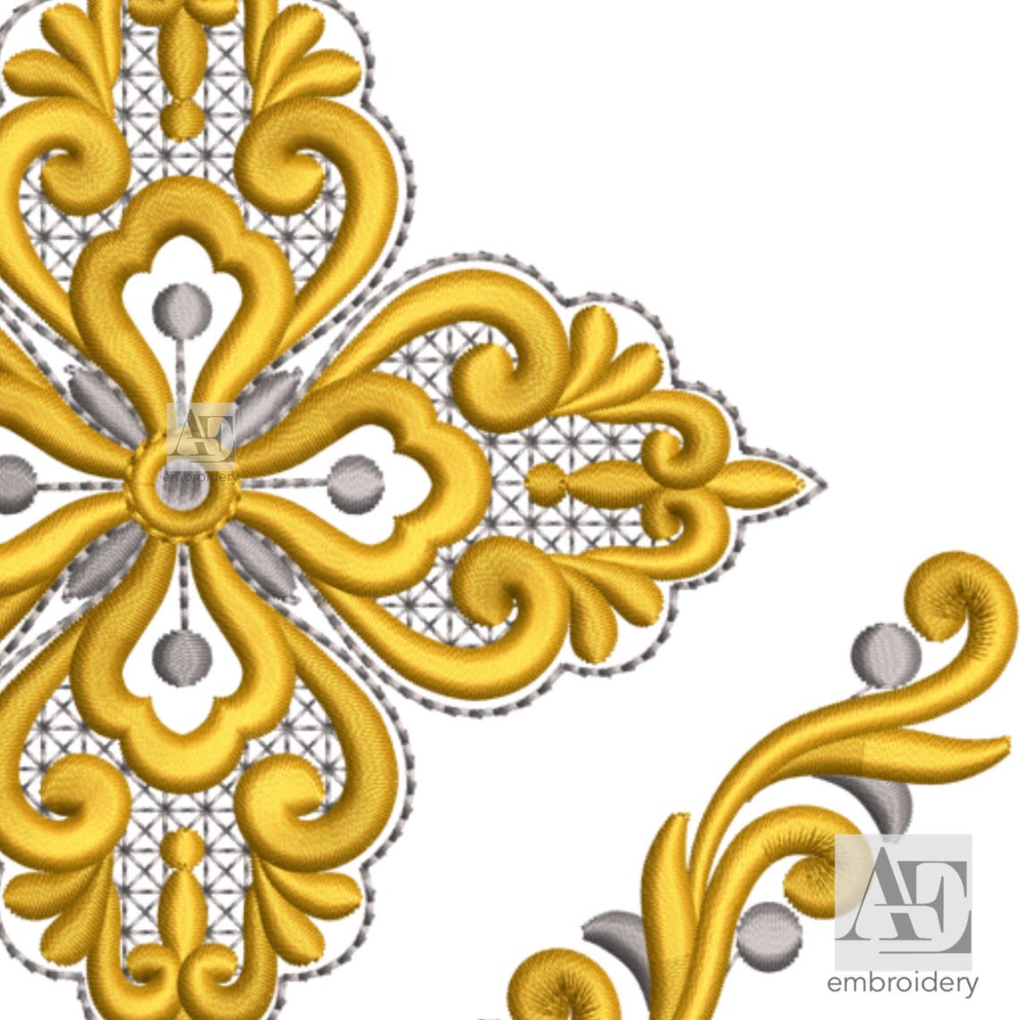 Orthodox Cross Embroidery Design, Baroque Church Symbol, Christian ...