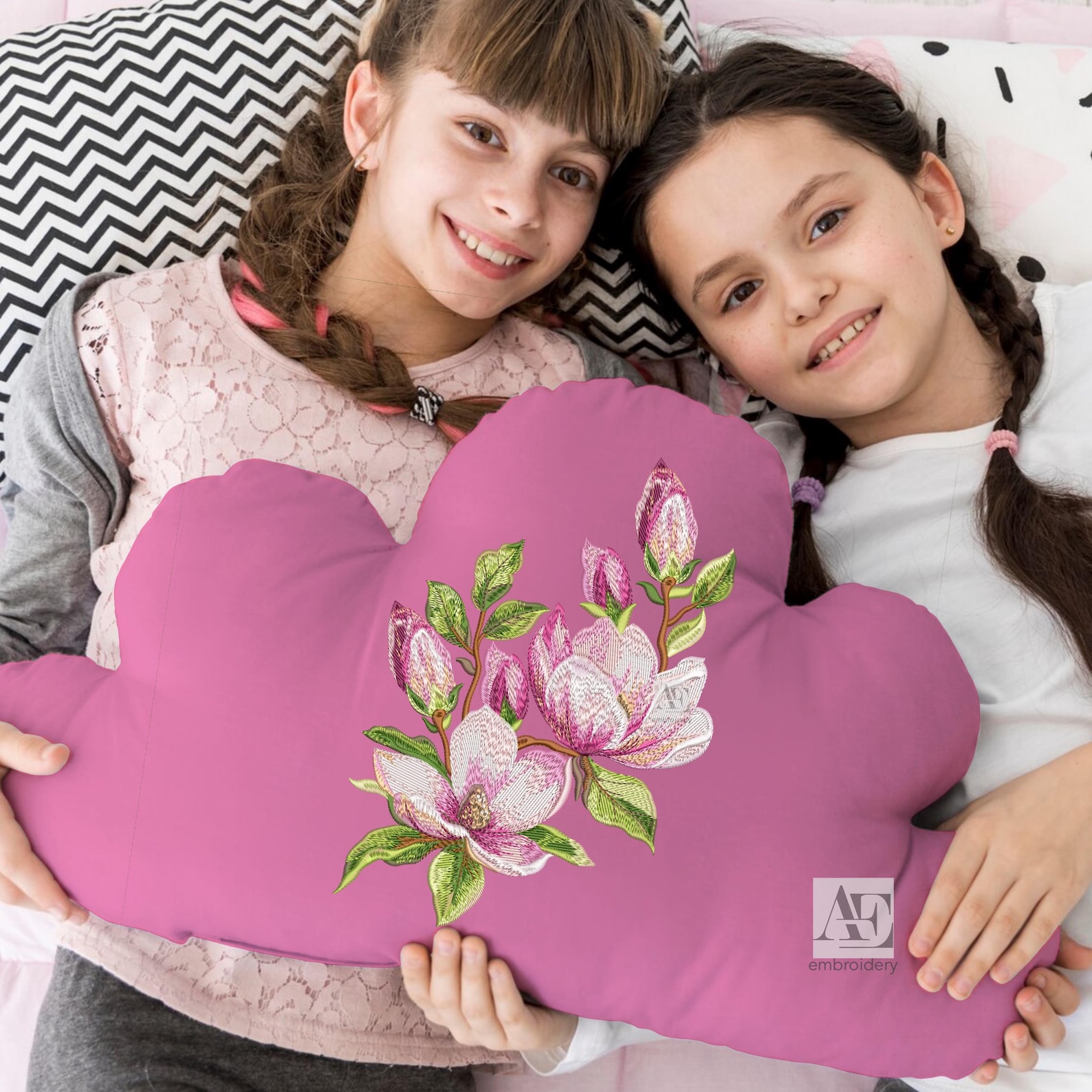 Magnolia Flower Machine Embroidery Design - Floral Embroidery Pattern - Spring Bloom Embroidery ...