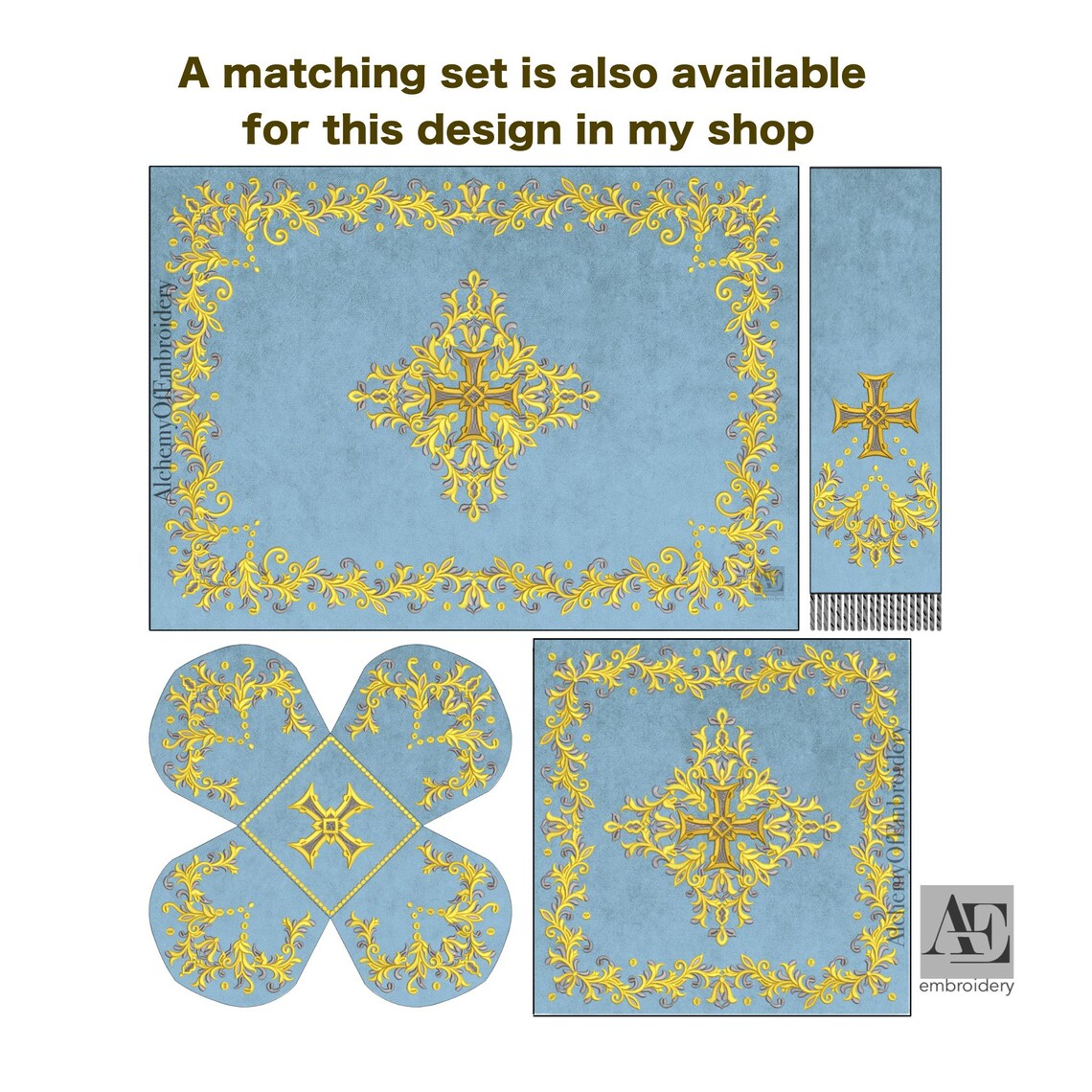 Orthodox Chalice Veil Embroidery Design Religious Machine Embroidery ...