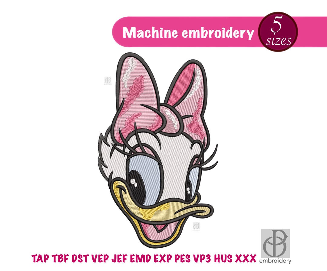 Daisy Duck Machine Embroidery Design, Cute Cartoon Girl, Disney Style ...