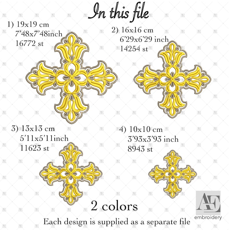 Orthodox Cross Embroidery Design, Baroque Church Symbol, Christian ...