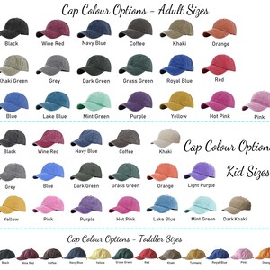 Custom Embroidered Washed Cotton Hat, Personalized Text Cap - Etsy