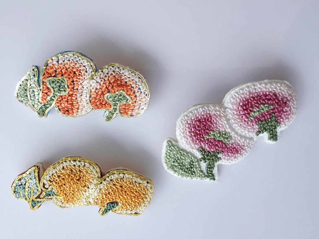 Hand-made Embroidered Brooches, Flower Embroidered Brooches, Dazi ...