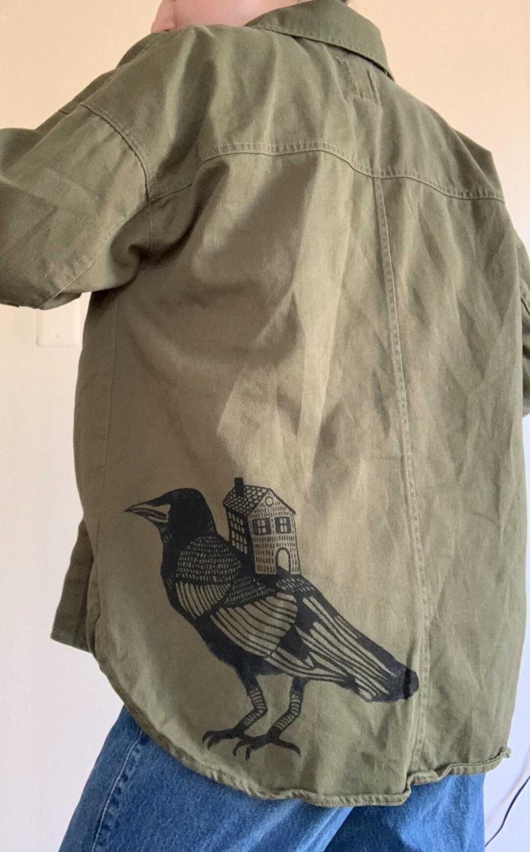 Bird House Light Jacket Original Screen Printed Design - Etsy