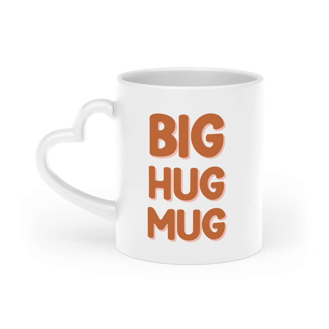 Heart Handle Ceramic Mug - Big Hug Mug - Etsy