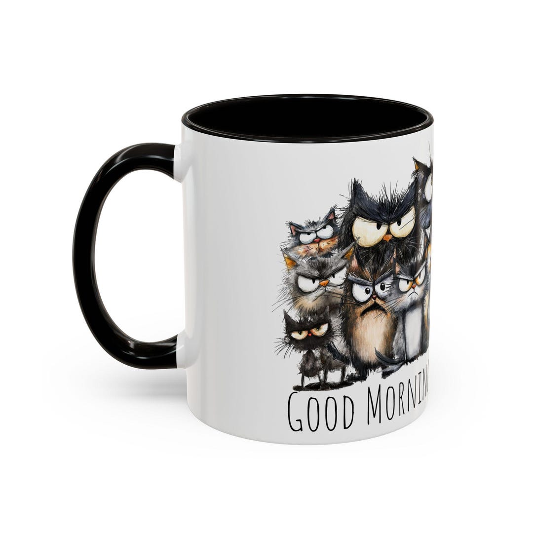 Funny Grumpy Cat Mug: Good Morning Human Servant - Etsy