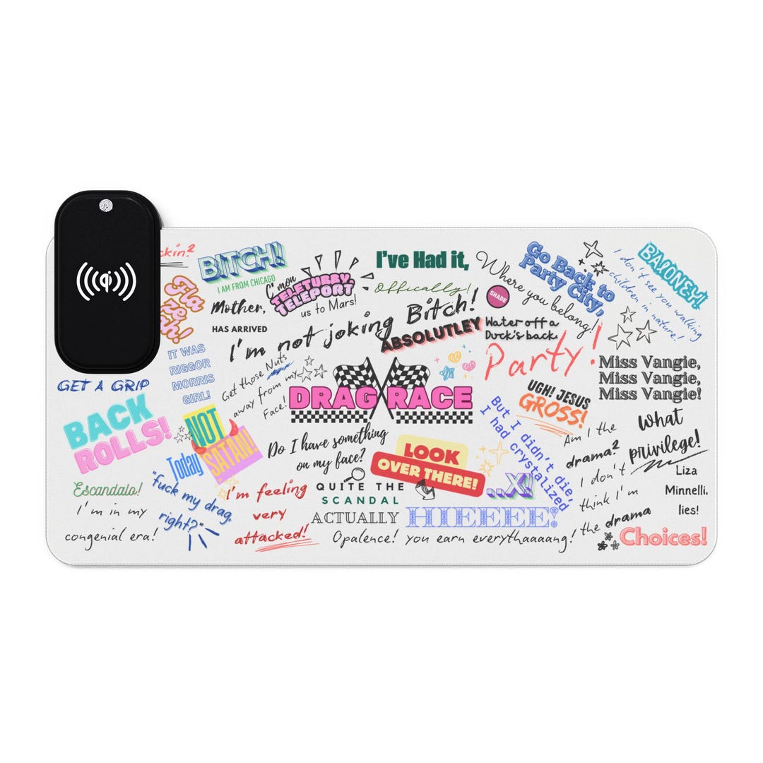 Drag Race LED Gaming Mouse Pad: Wireless Charger, RGB Lighting - Etsy