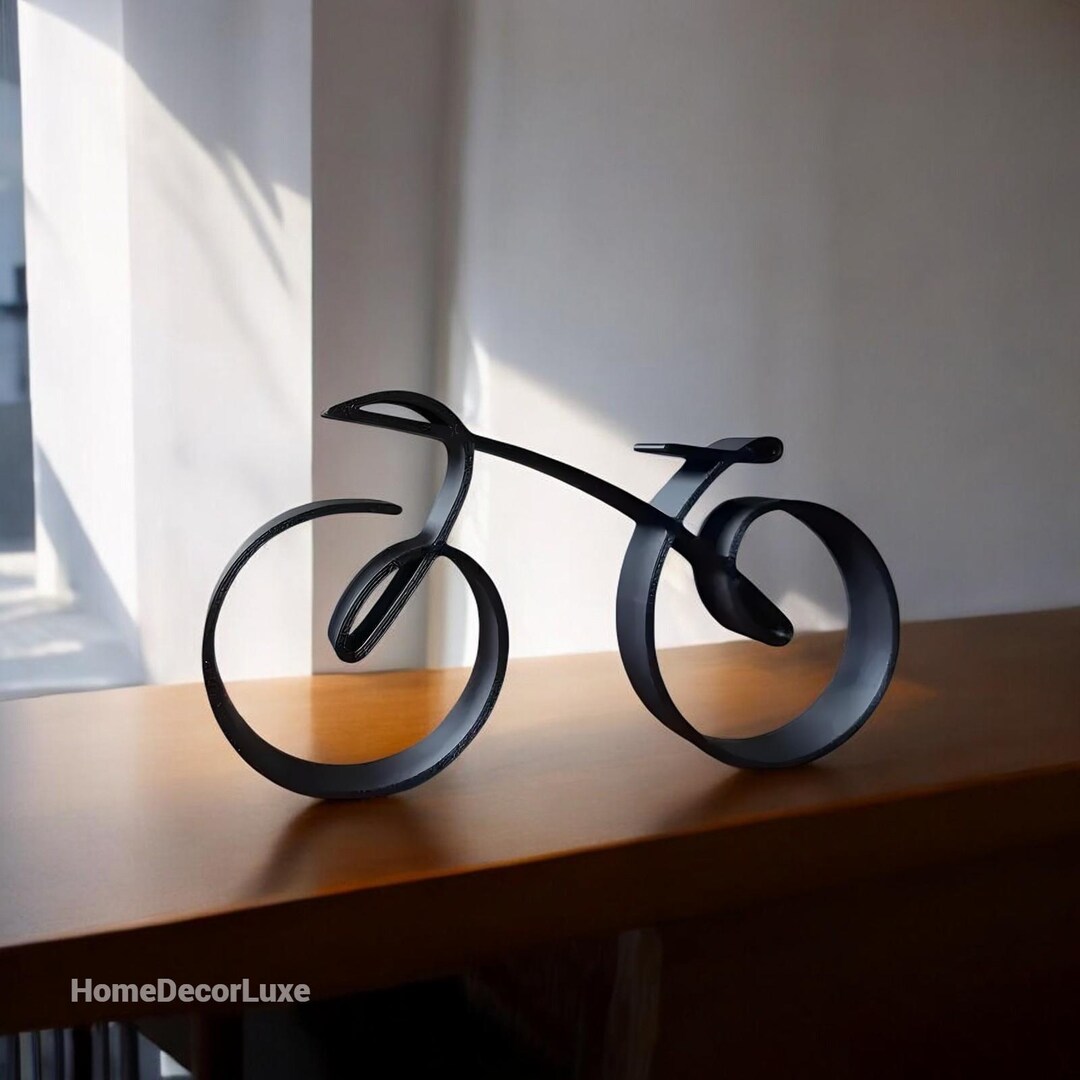 Minimalist Acrylic Bicycle Sculpture Modern Wireframe Bike Decor ...