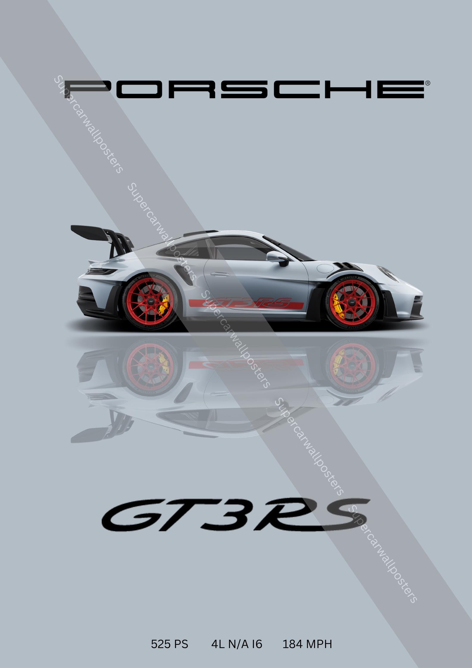 Porsche 992 GT3 RS Poster - Etsy