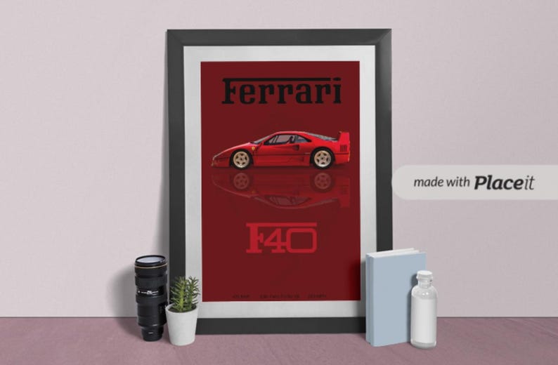 Ferrari F40 Wall Poster - Etsy UK