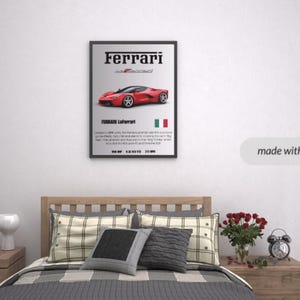 Ferrari Laferrari Digital Poster - Etsy