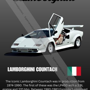 Lamborghini Countach Poster - Etsy