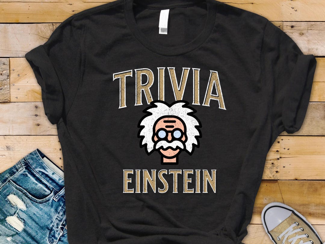 Trivia Einstein T-shirt: Vintage Game Night Tee Gift - Etsy