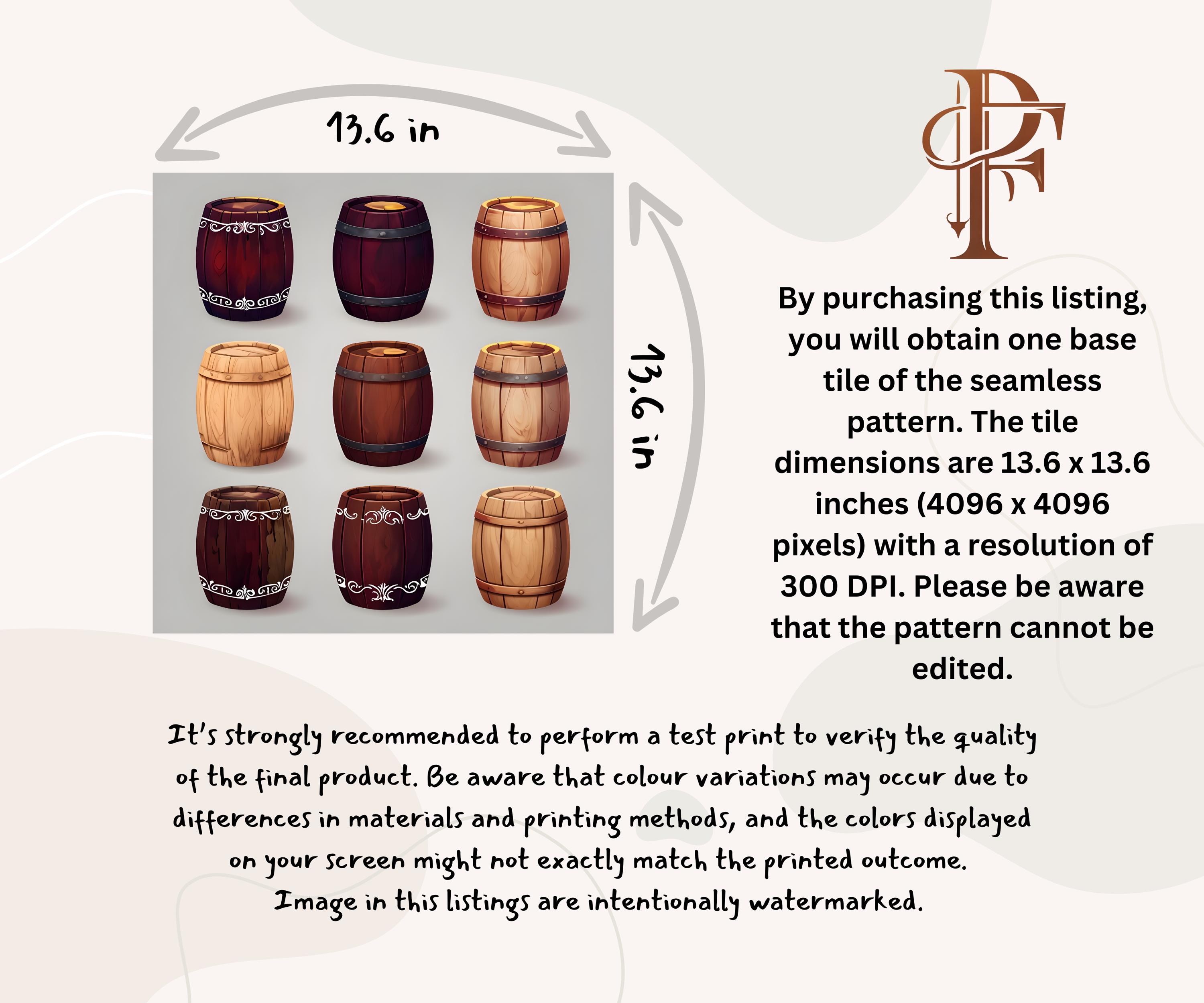 Rustic Wooden Barrel Printable Design, Vintage Barrel Illustrations for ...