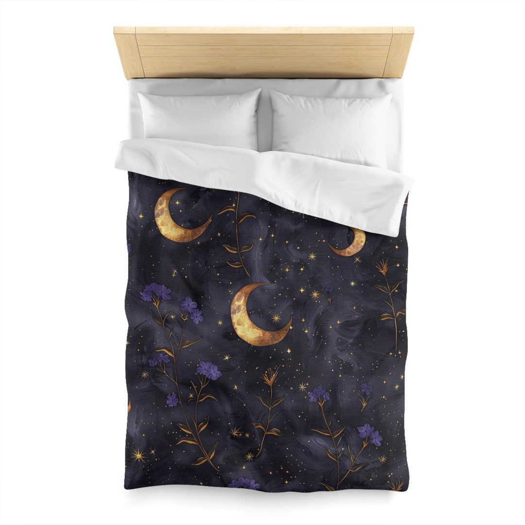 Moon & Stars Duvet Cover: Whimsical Celestial Bedding - Etsy