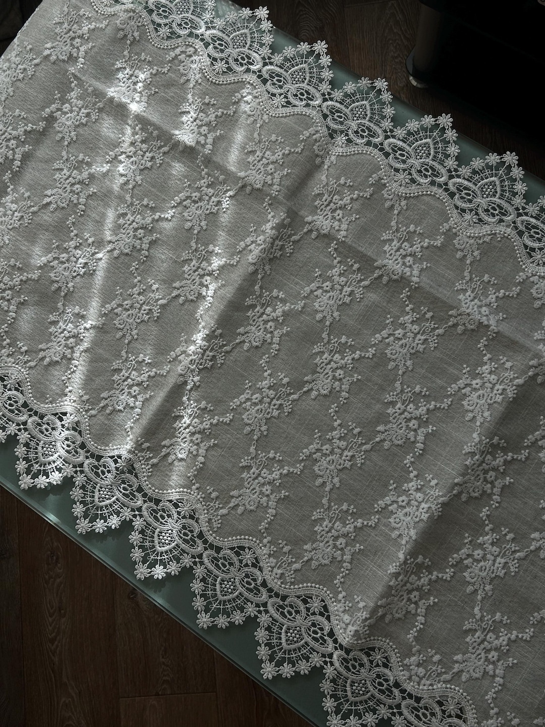 Vintage Lace Runner and Towels Set for Home Decor Add a Touch of Warmth ...