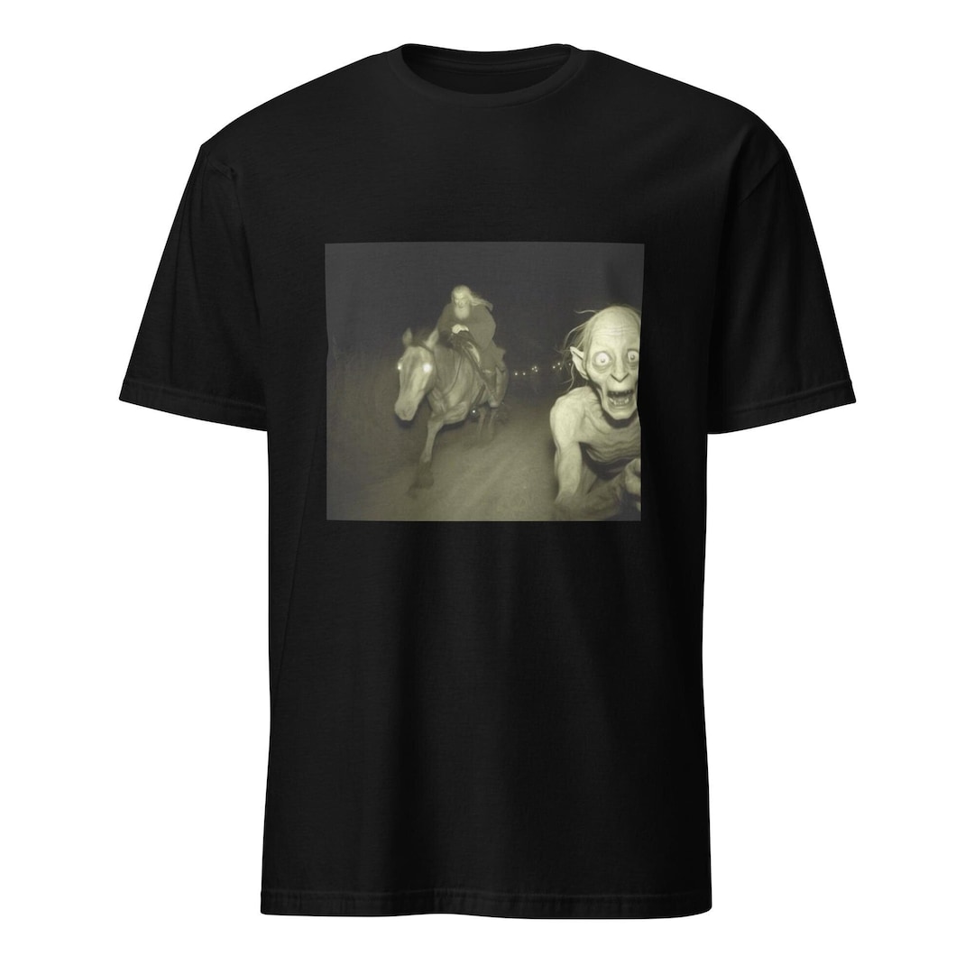 Gandalf Chasing Gollum T-shirt, Gandalf Horse Riding After Smeagol ...