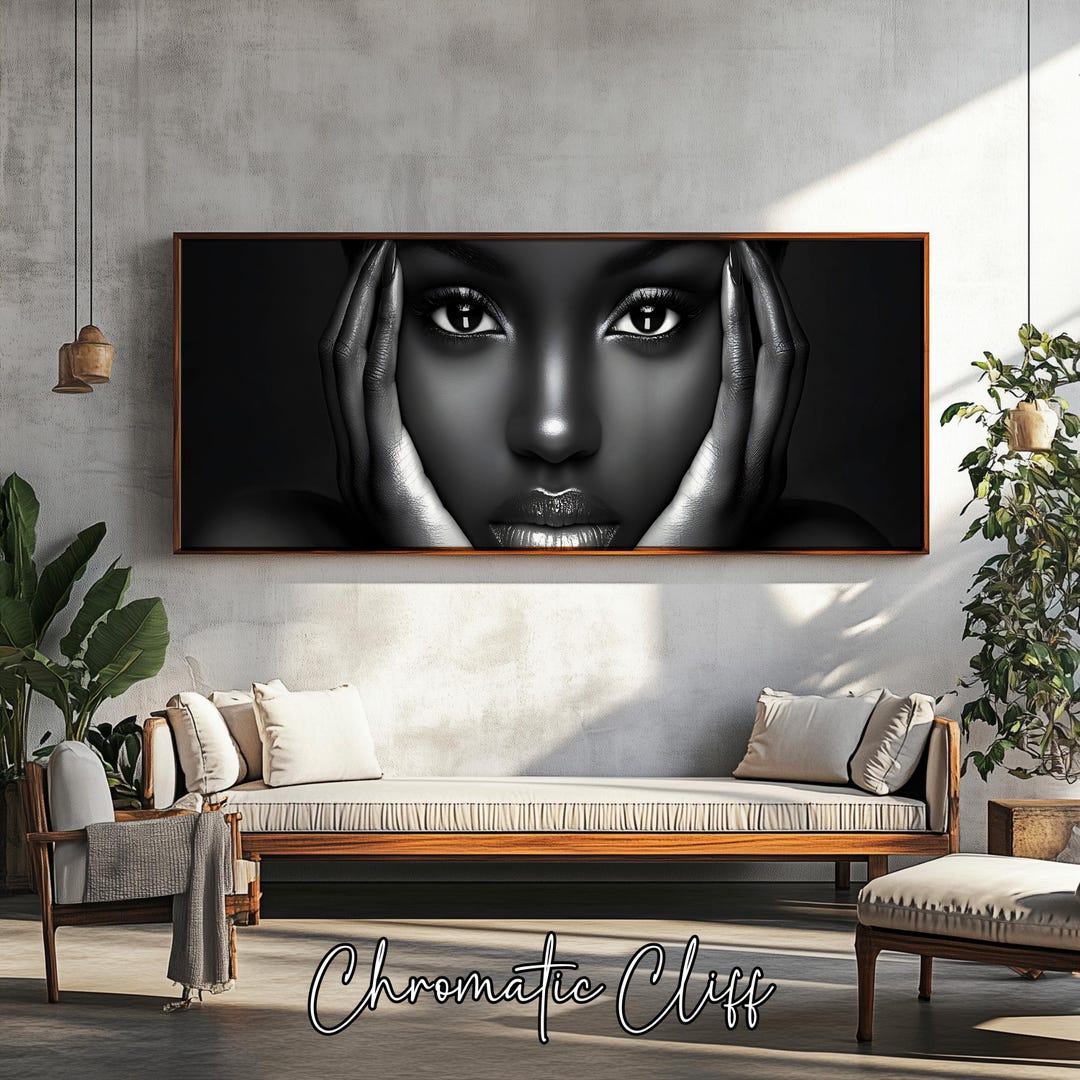 Ethereal Gaze - Black & White Portrait, Hyper-realistic Digital Art ...